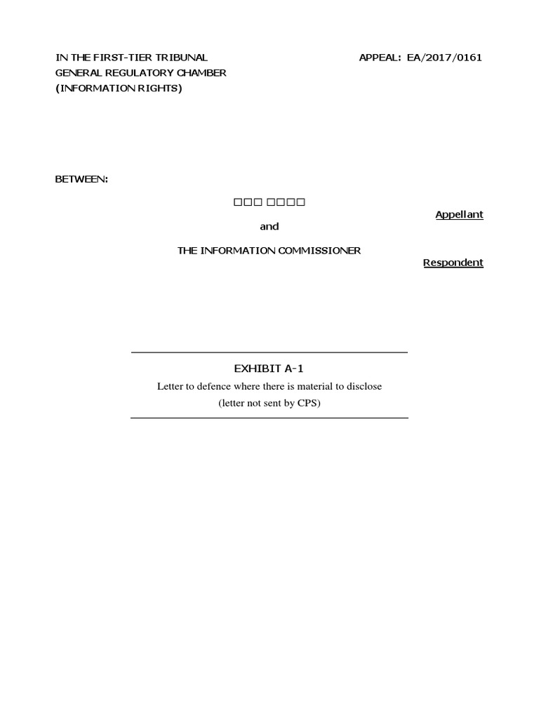 Exhibit A-1 | PDF | Prosecutor | Discovery (Law)