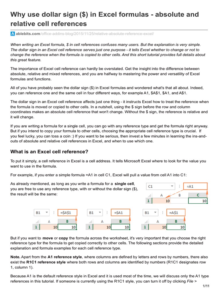 Why Use Dollar Sign in Excel Formulas - Absolute and Relative Cell ...