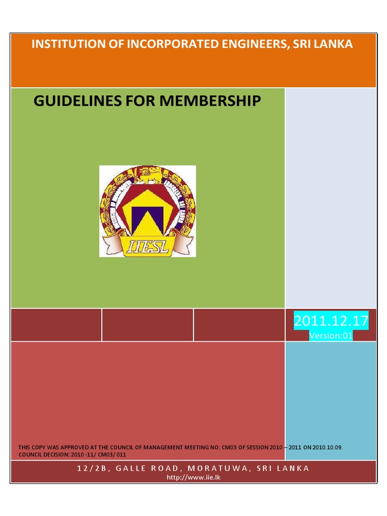 IIESl Membership Guideline PDF | PDF | Competence (Human Resources ...