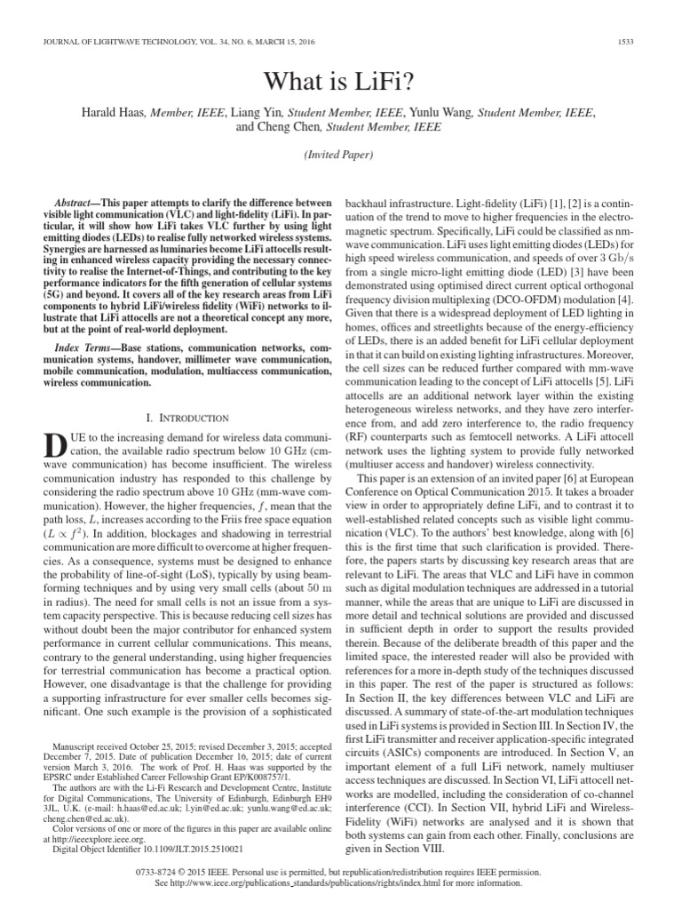 What Is Lifi? | PDF | Orthogonal Frequency Division Multiplexing ...