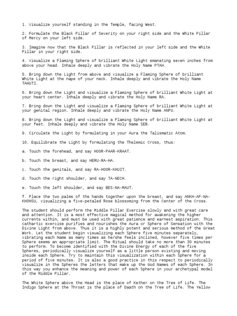 Middle Pillar | PDF | Tantra | Esotericism