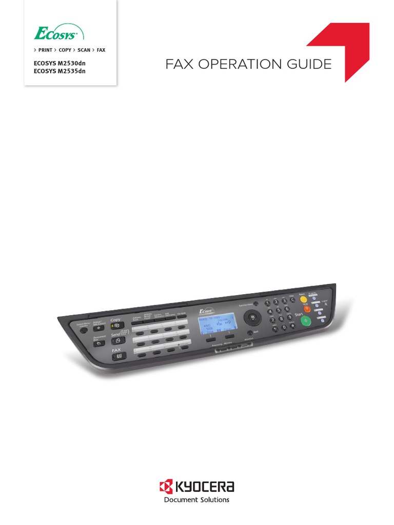 Ecosys m2530dn ... Og Fax Eng | PDF | Fax | Electronics