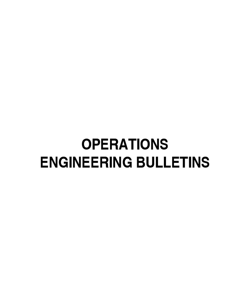 OEB Operations Engineering Bulletins | PDF | Aviation | Aircraft