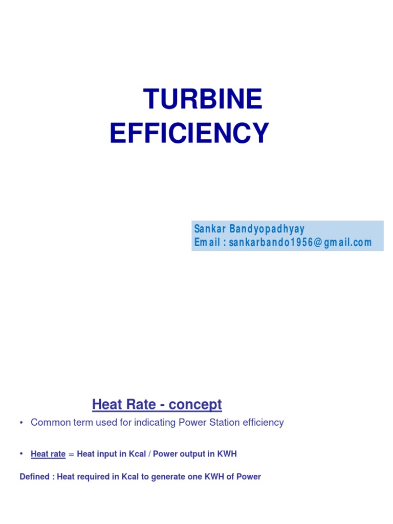 1.turbine Efficiency PDF | PDF | Turbine | Thermodynamics