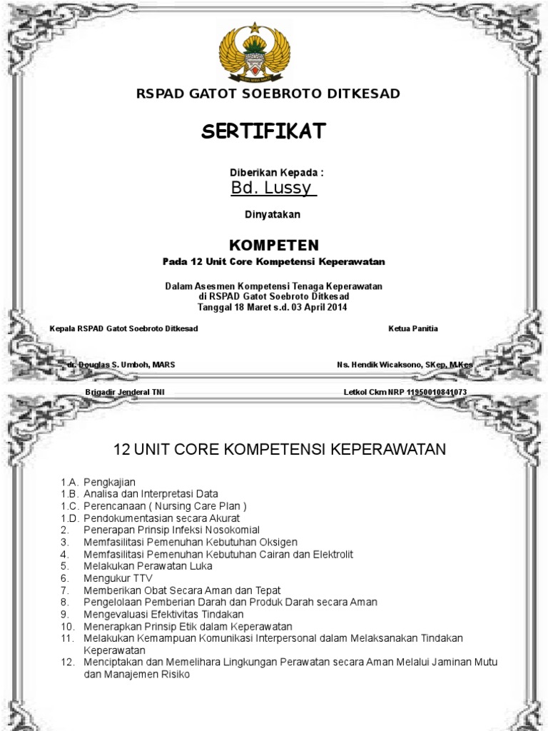 Sertifikat Uji Kompetensi Contoh