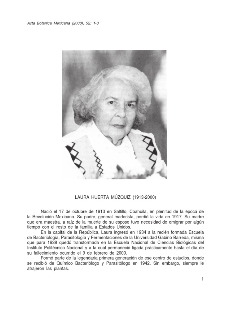 Laura Huerta Múzquiz (1913-2000) Graciela Calderón de Rzedowski, Jerzy ...