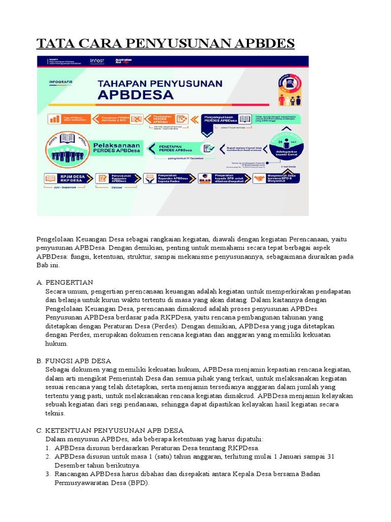 Tata Cara / Mekanisme Penyusunan APBDes | PDF | Ilmu Sosial