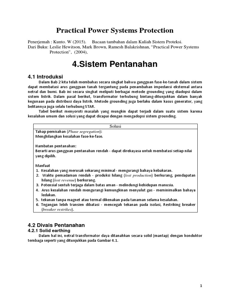 Sistem Pentanahan - 1 PDF | PDF