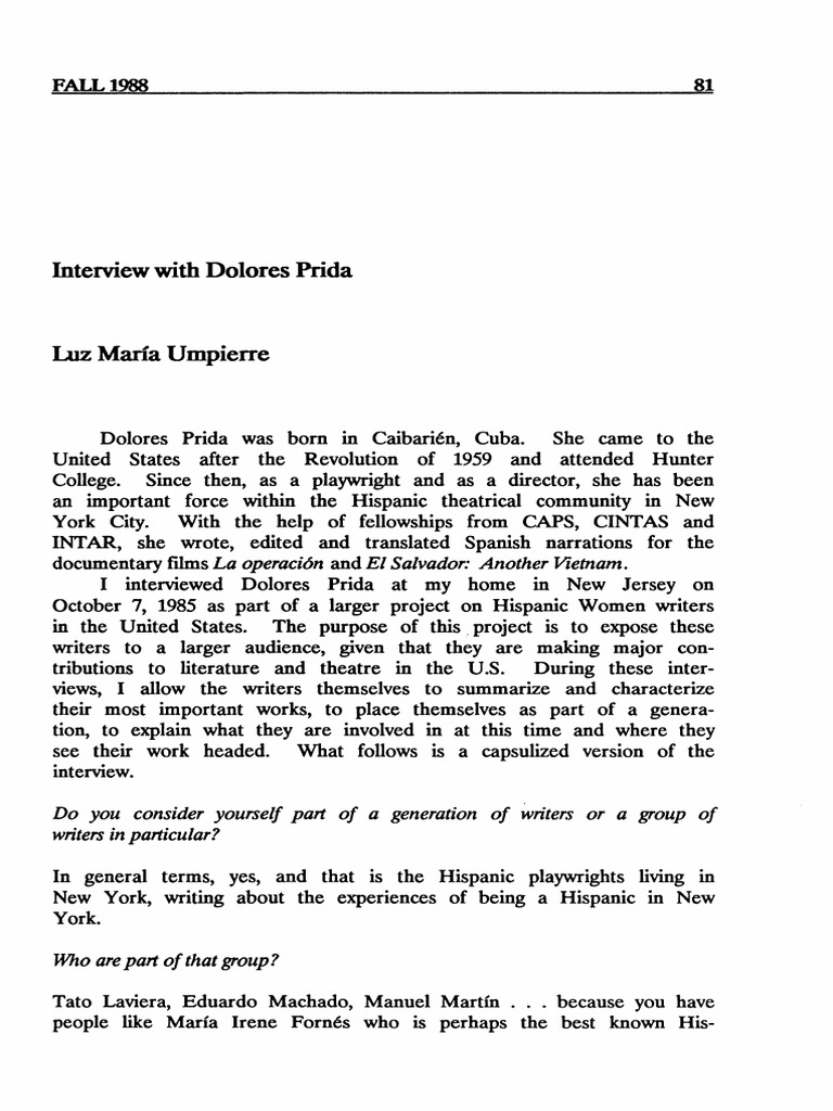 Hispanic Playwrights in NYC | PDF | Theatre | Entertainment (General)