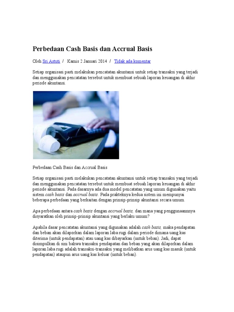 Cash vs Accrual: Metode Akuntansi | PDF
