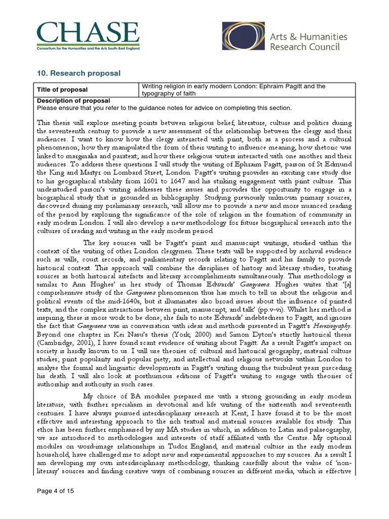 Research Proposal On Historical | PDF | Rhetoric | Thesis