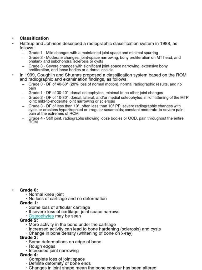 Classification: - Hattrup and Johnson Described A Radiographic ...