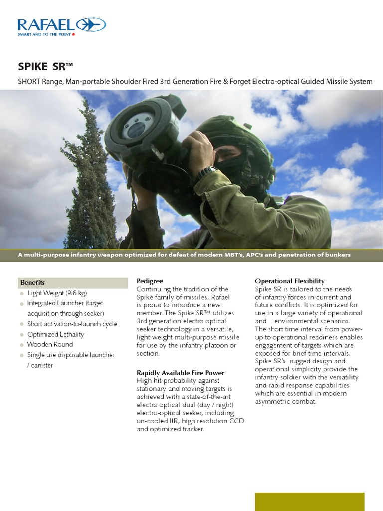 Spike SR™: SHORT Range, Man-Portable Shoulder Fired 3rd Generation Fire ...