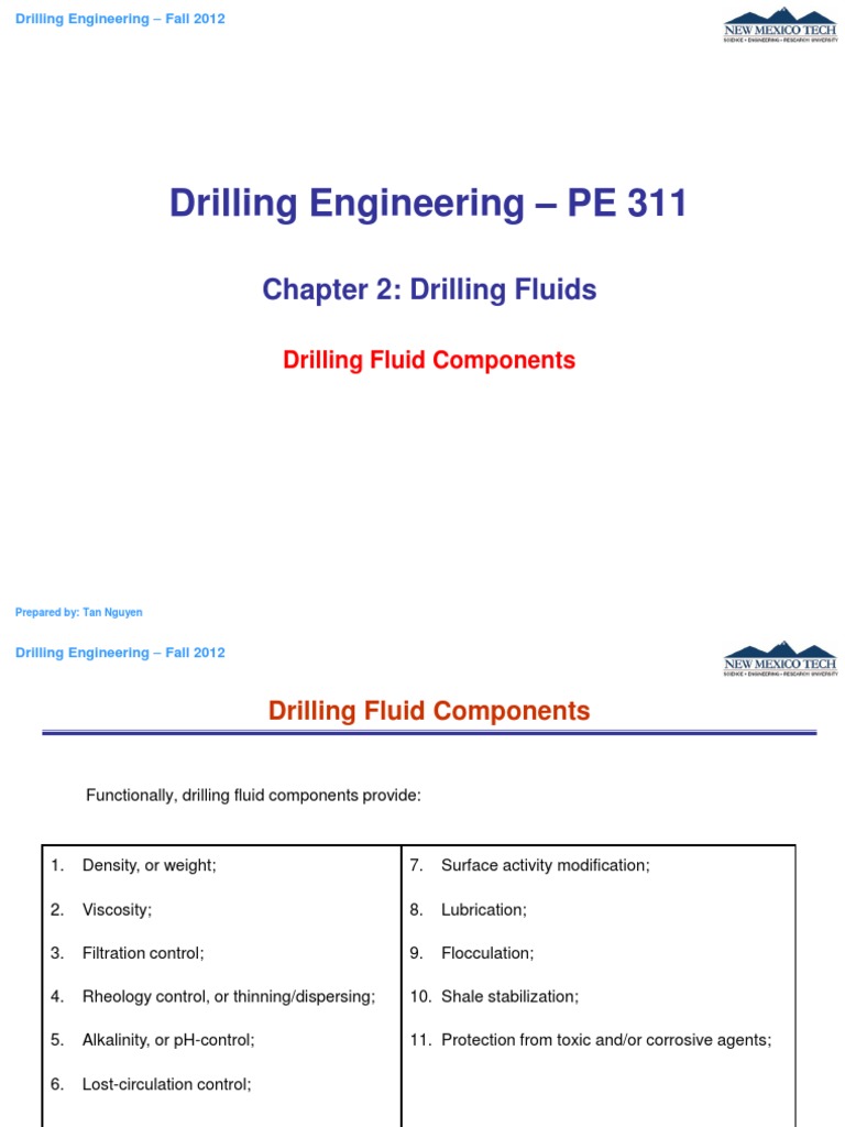 Drilling Fluid Components Overview | PDF | Sodium Carbonate | Sodium ...