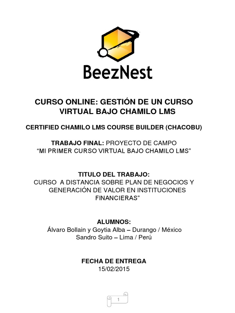 Ejemplo de Proyecto Final | Descargar gratis PDF | Presupuesto ...