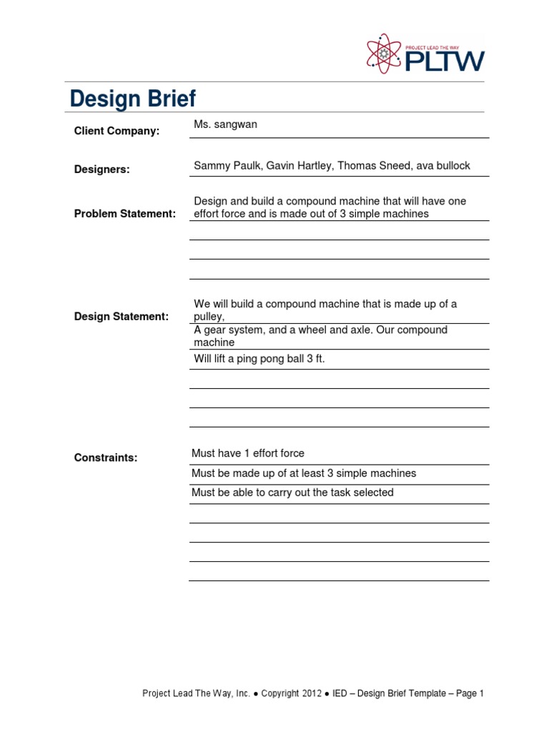 Designbrieftemplate | PDF | Technology & Engineering