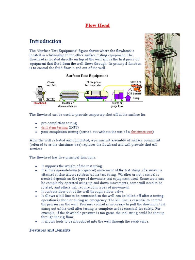 Flow Head: Drill Stem Testing Christmas Tree | PDF | Valve | Drilling Rig