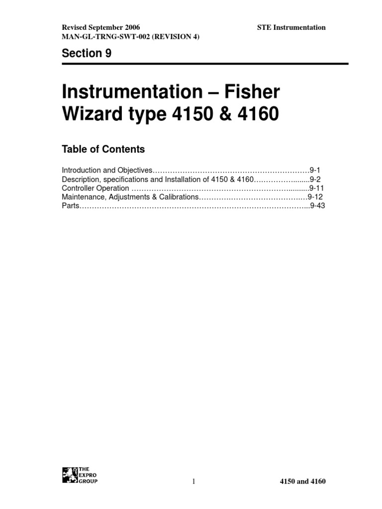 Section 9 - 4150 and 4160 Pressure Controllers PDF | PDF ...