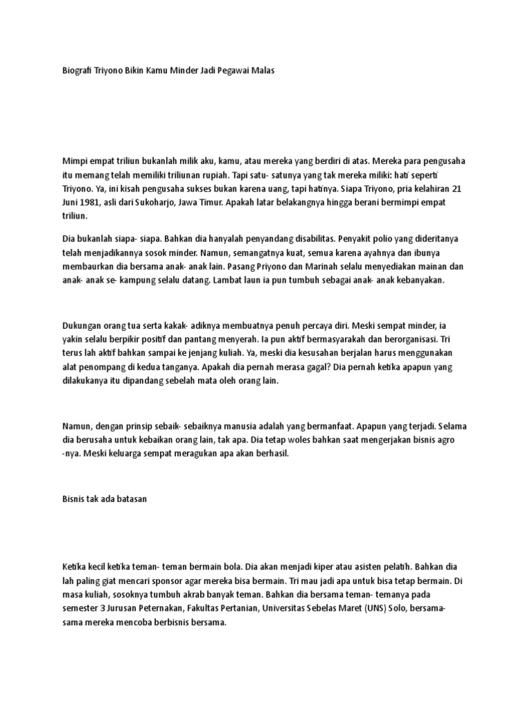 Biografi Triyono | PDF