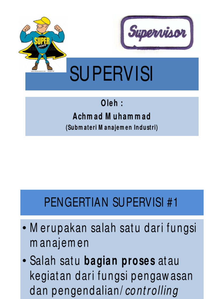 Teknik Supervisi | PDF