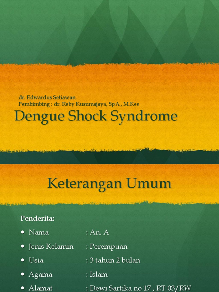 Presentasi Kasus Dengue Shock Syndrome | PDF