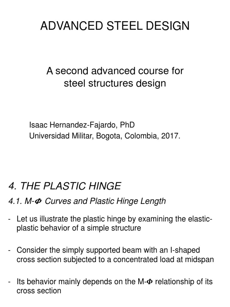 Lesson3 The Plastic Hinge | PDF | Bending | Plasticity (Physics)
