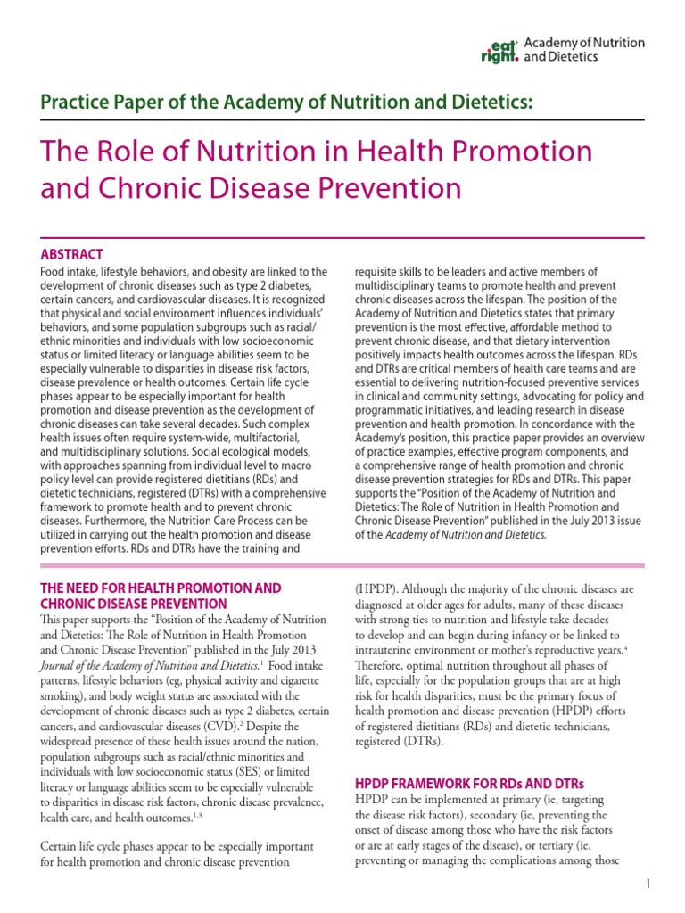 HPDP Practice Paper PDF | PDF | Preventive Healthcare | Dietitian