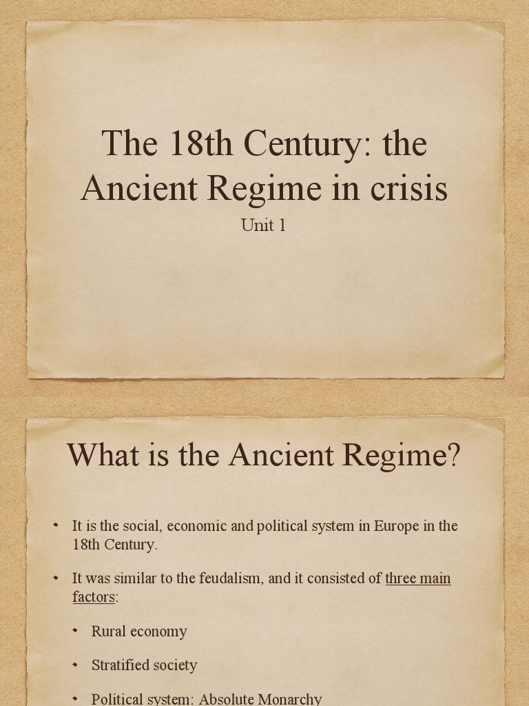 The 18th Century: The Ancient Regime in Crisis: Unit 1 | PDF | Nobility ...