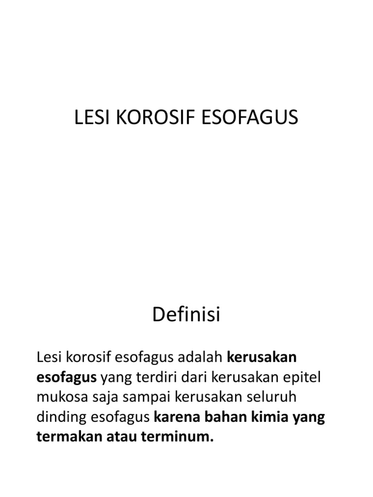 Lesi Korosif Esofagus | PDF