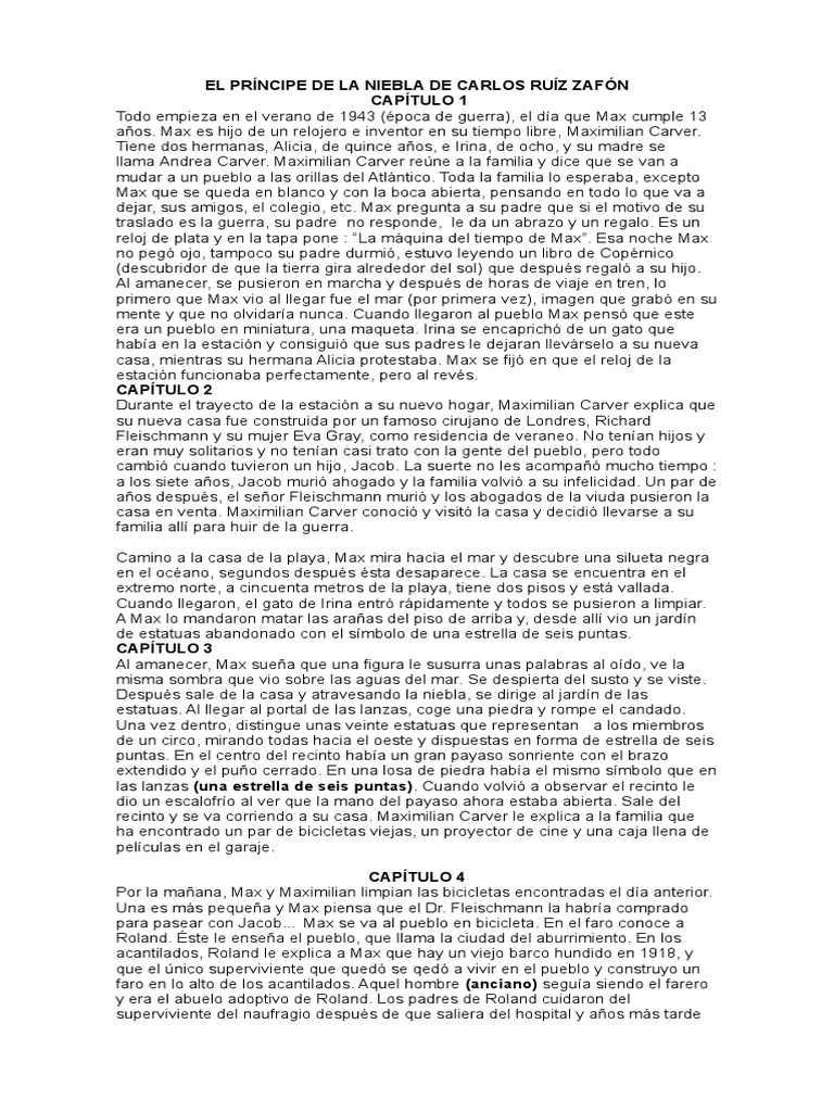 El Príncipe de La Niebla de Carlos Ruíz Zafón | Jacob | Botes