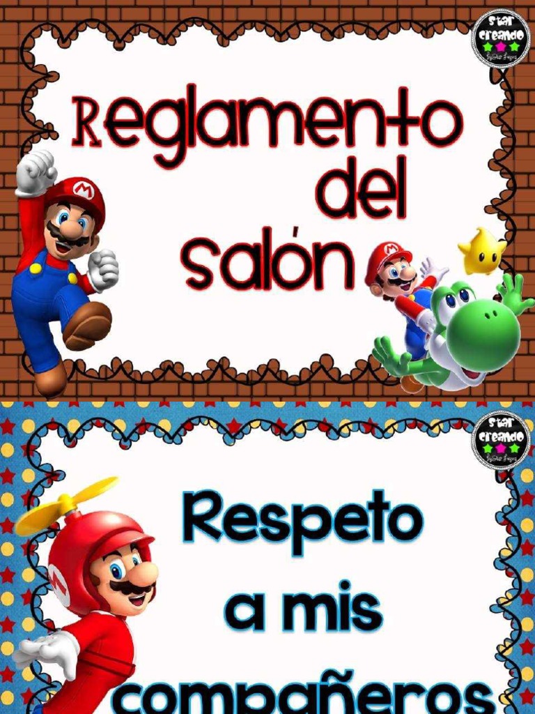 Regla Men To Salon Mario Bros Me | PDF
