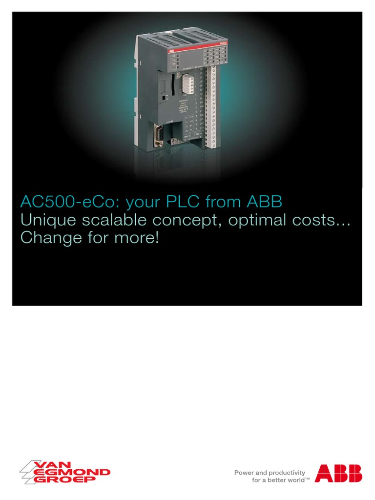 Ac500-Eco: Your PLC From Abb: Unique Scalable Concept, Optimal Costs ...