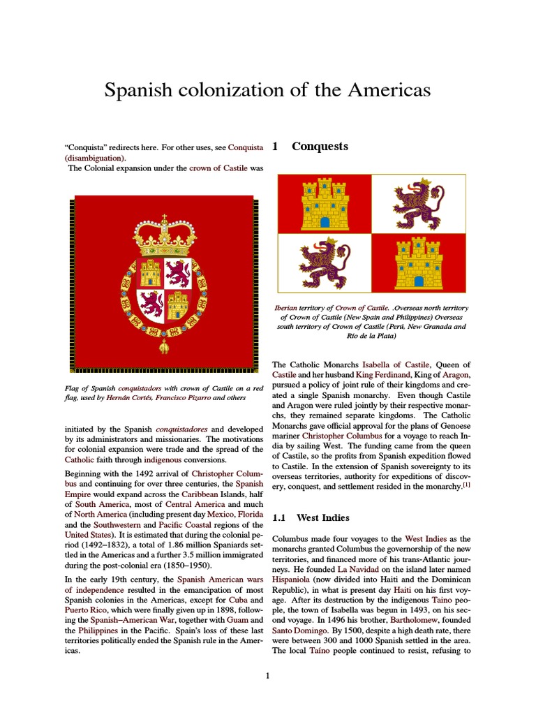 Spanish Colonization of the Americas | PDF | Spanish Colonization Of ...