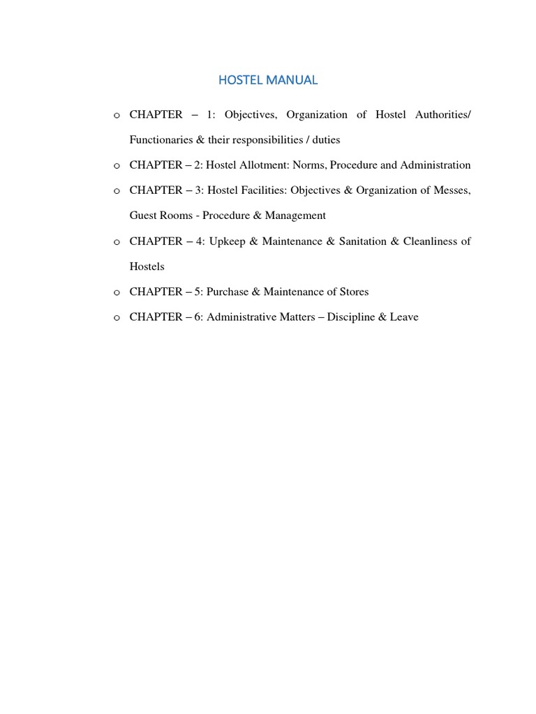 Hostel Manual | Download Free PDF | Cheque | Business