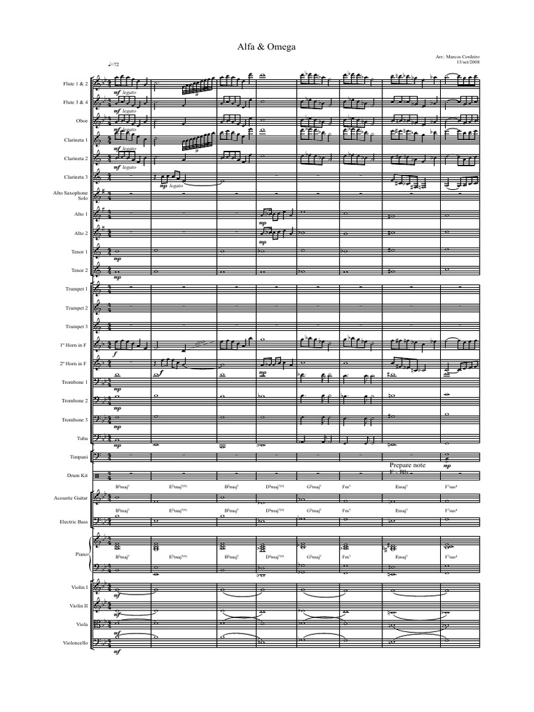 Alfa e Omega - Orquestra - Full Score | PDF | Organologie élémentaire | Instruments de musique