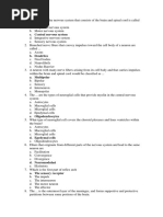 Nervous System Test Questions and Answers | PDF | Central Nervous ...