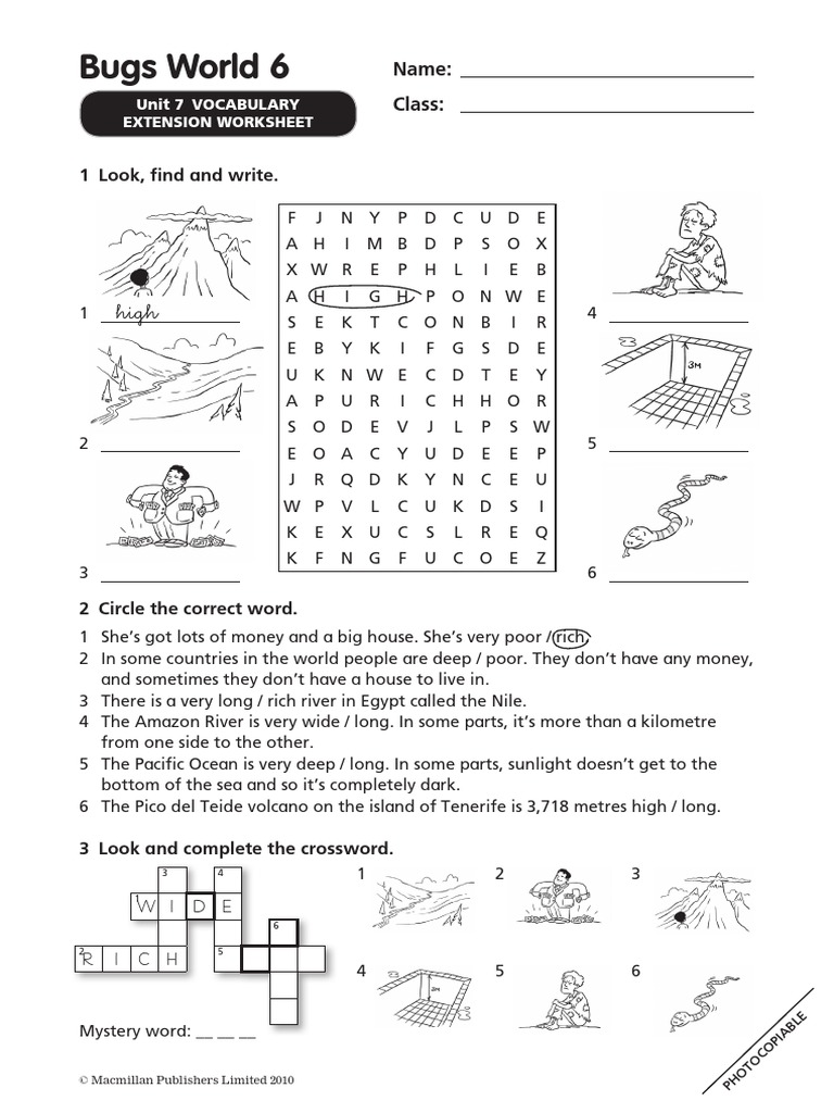 7 Vocabulary Extension Ingles 6 | PDF | Earth Sciences | Nature