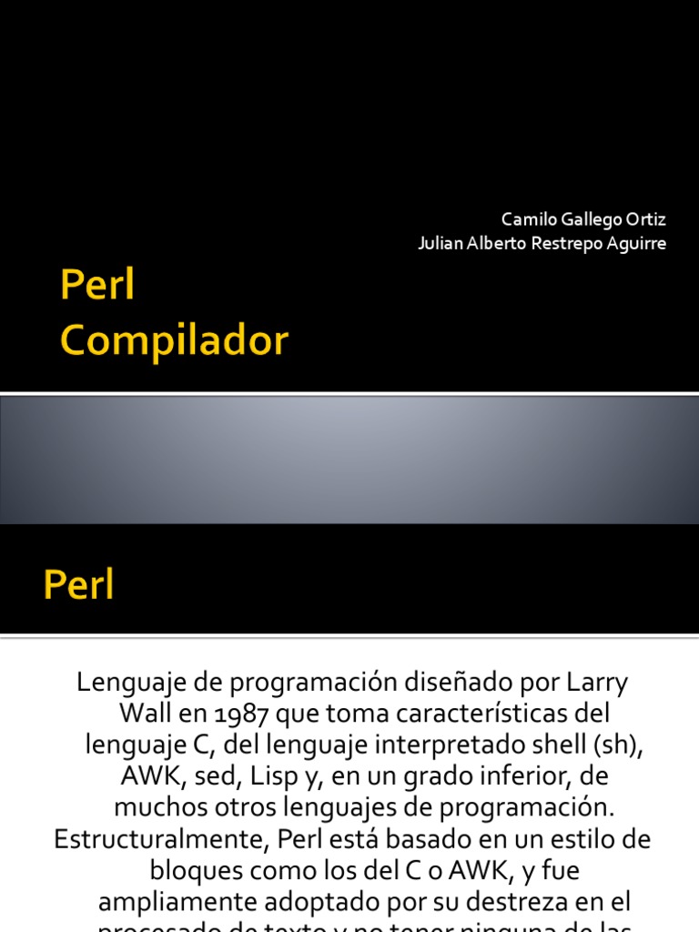 Concepto Básico de Perl | PDF | Perl | Lenguaje de programación