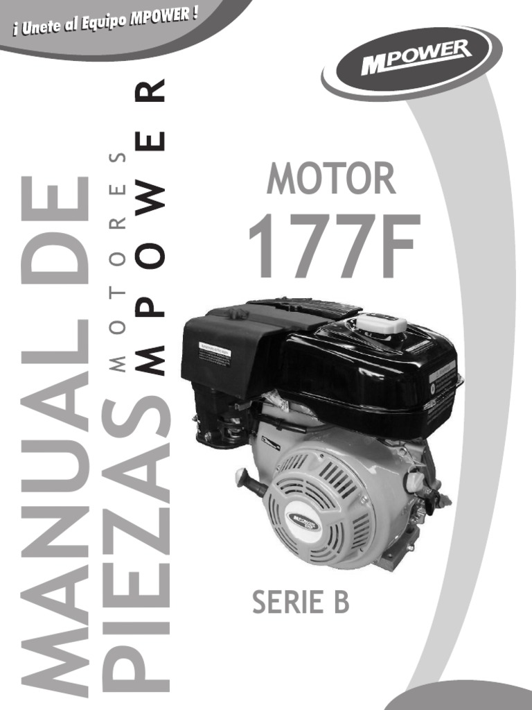 Manual de Piezas Motor 177F | PDF | Pistón | Carburador