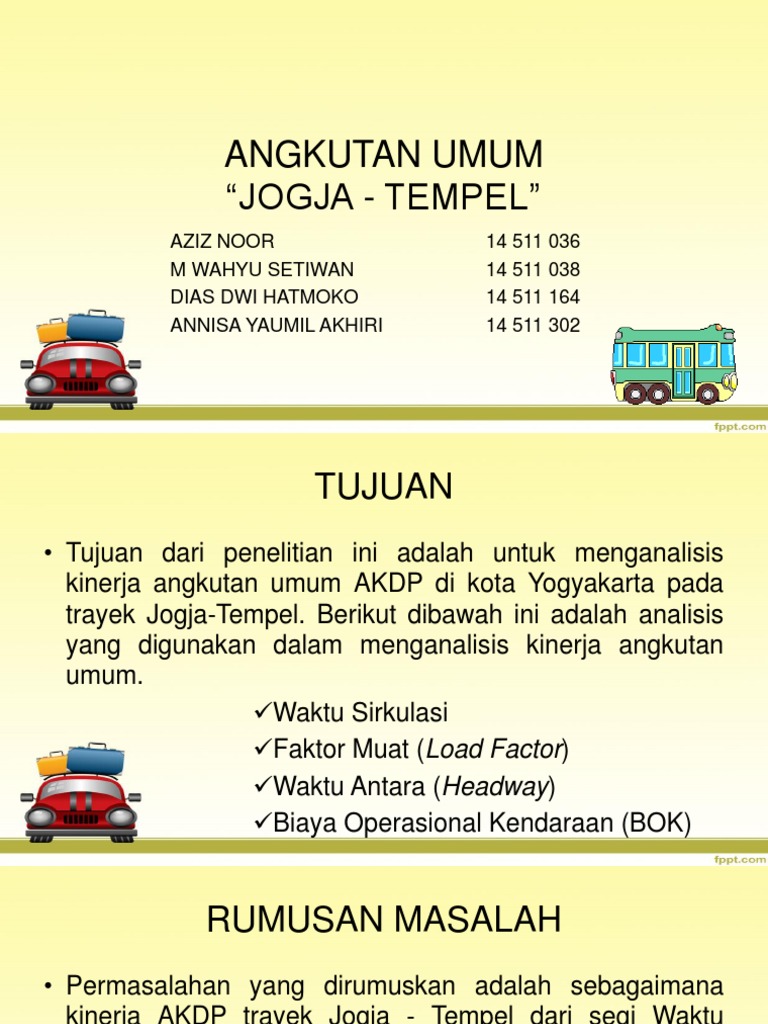Presentasi Angkutan Umum | PDF