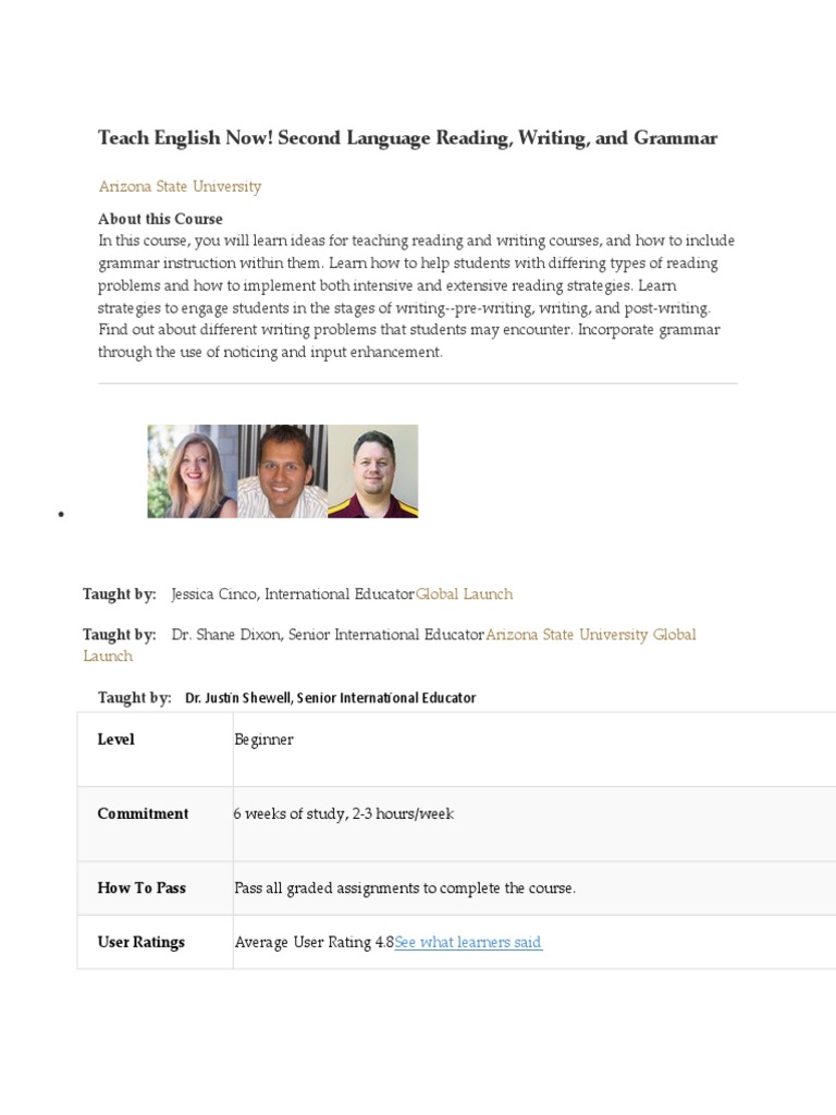 Teach English: Reading, Writing, Grammar | PDF | Reading (Process ...