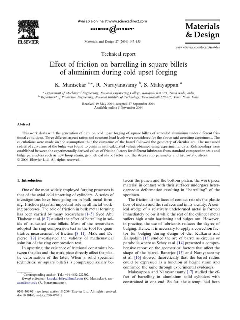 Effect of Bar | PDF | Deformation (Engineering) | Forging