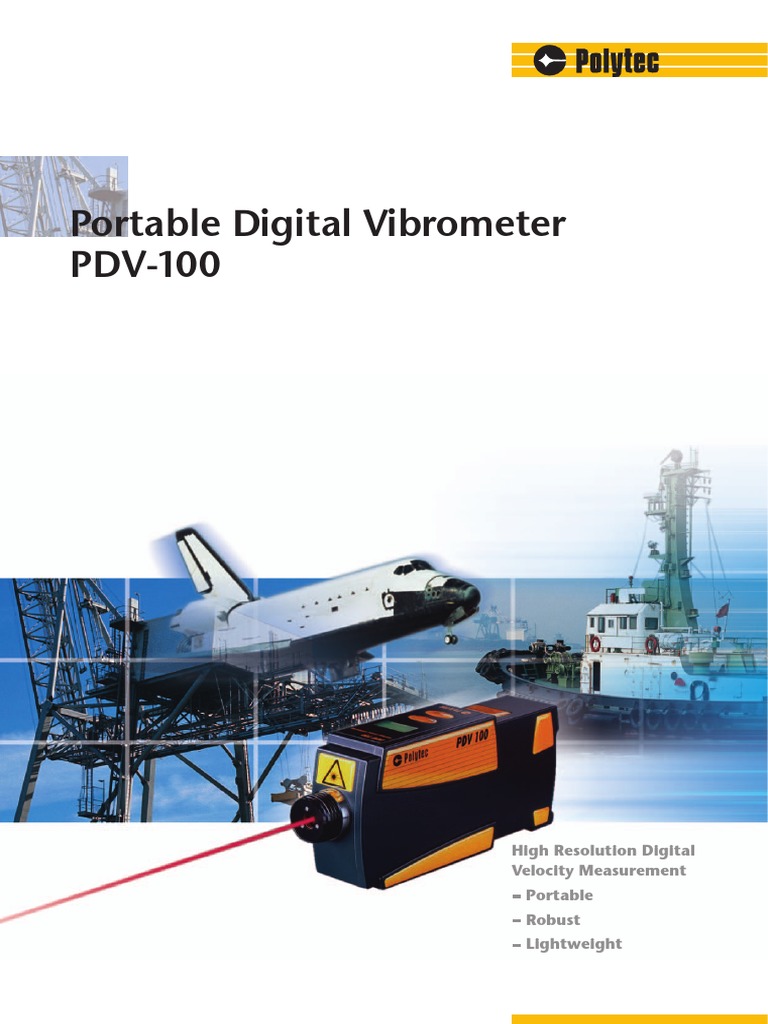 Portable Digital Vibrometer PDV-100: High Resolution Digital Velocity ...