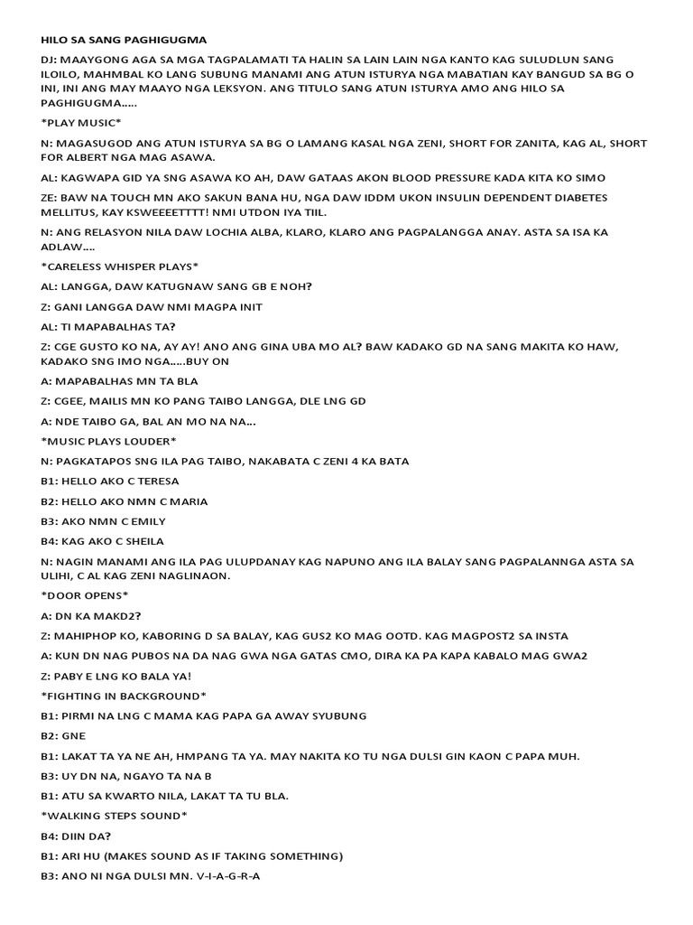 Radio Drama Script | PDF