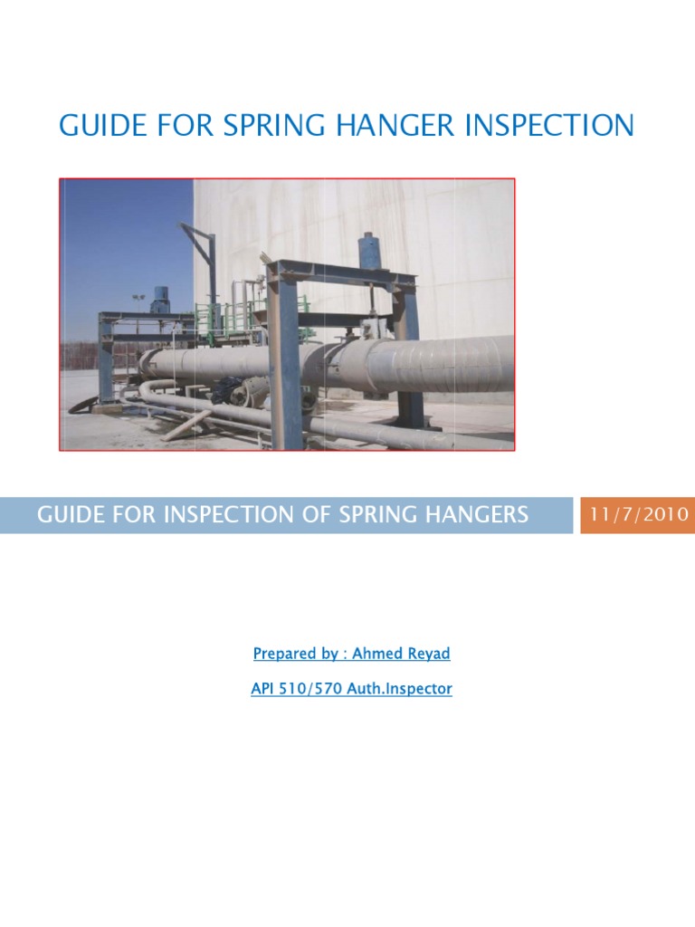 Procedure For SPRING HANGER INSPECTION PDF | PDF | Pipe (Fluid ...