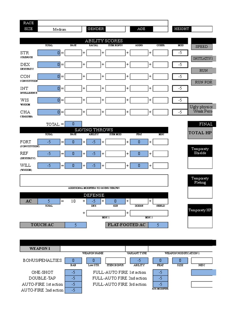 ME Character Sheet | PDF | Science | Technology (General)