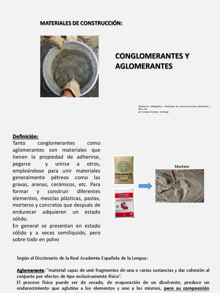 Clase 3 Conglomerantes y Aglomerantes | Cemento | Yeso