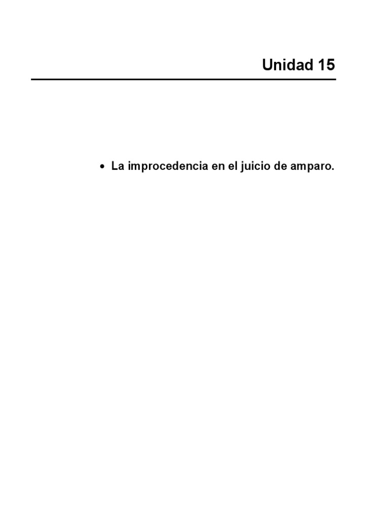 Clases de Improcedencia | PDF | Caso de ley | Constitución