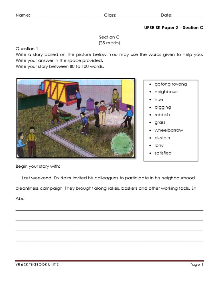 YR 6 SK Textbook Unit 3 Writing Tasks | PDF