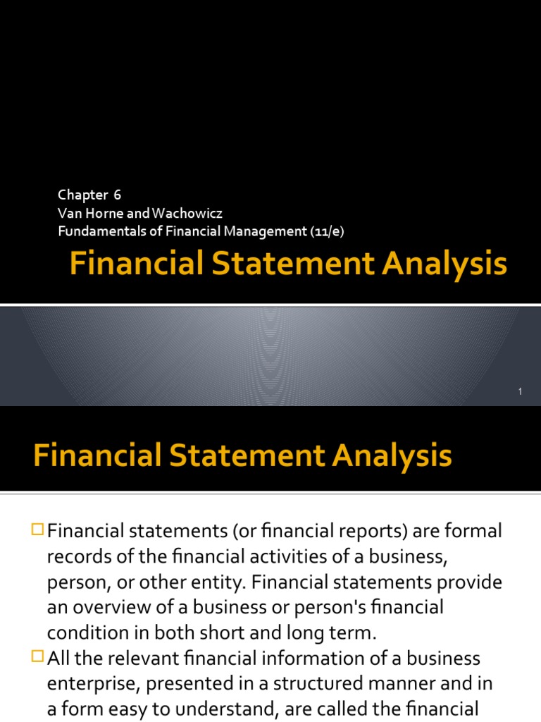 Lecture 5 Financial Statement Analysis | PDF | Equity (Finance ...